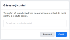 Recuperare cont Facebook, metodă simplă